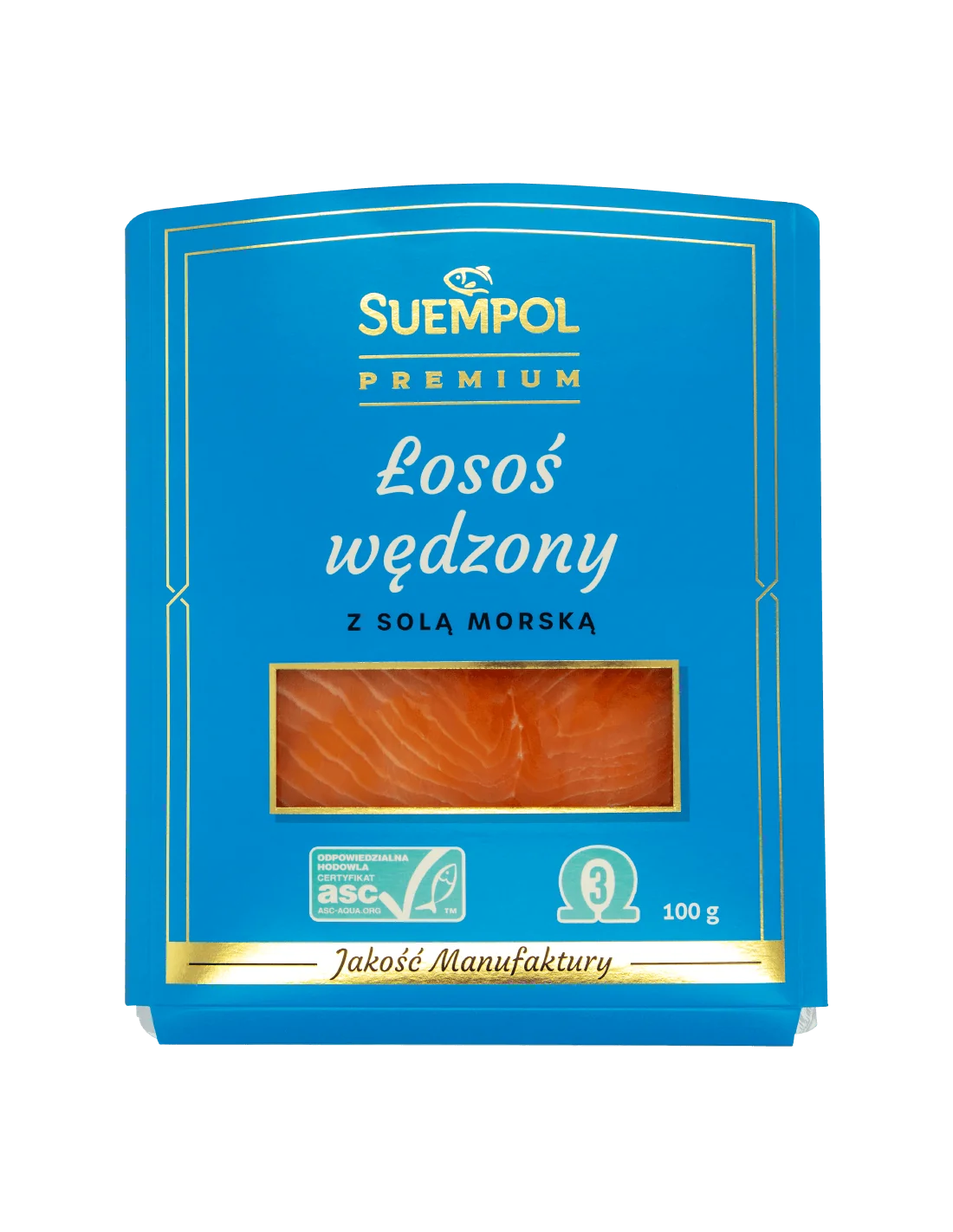 Suempol Premium Łosoś wędzony na zimno plastry 100g